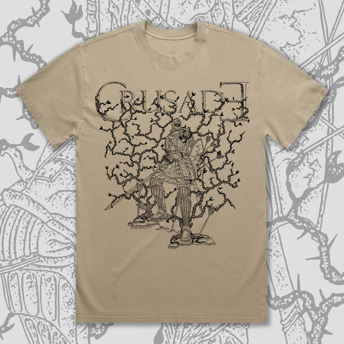 Vine Knight Faded Khaki T-shirt – Crusade Supply Co.